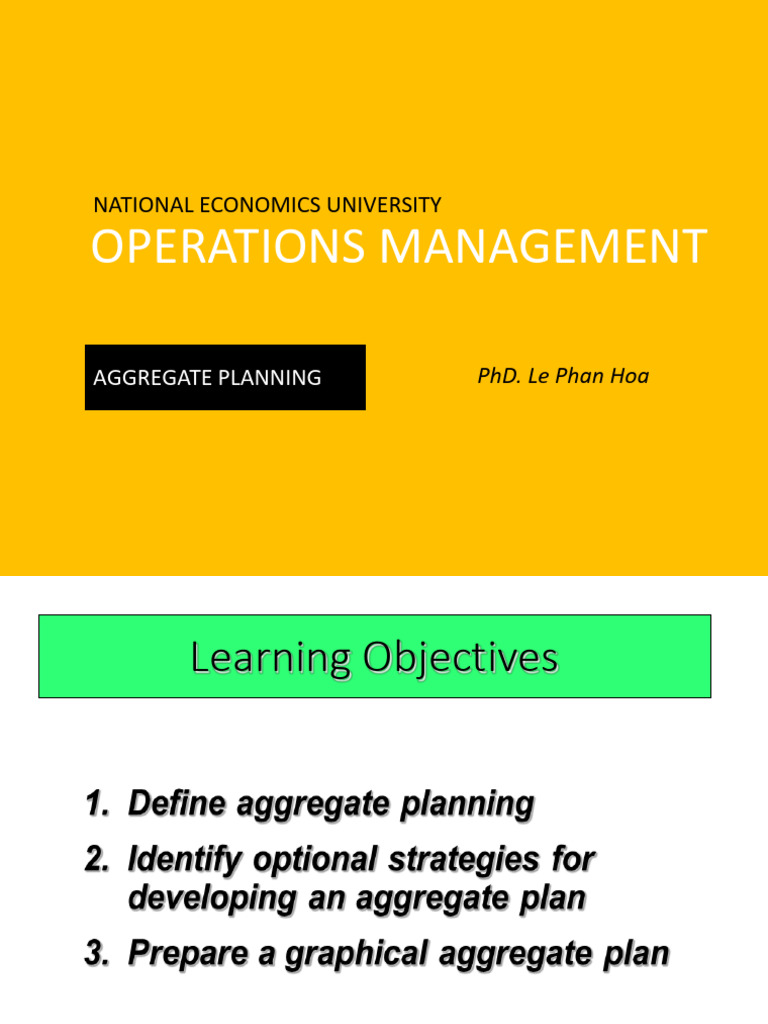 C3-Aggregate Planning | PDF