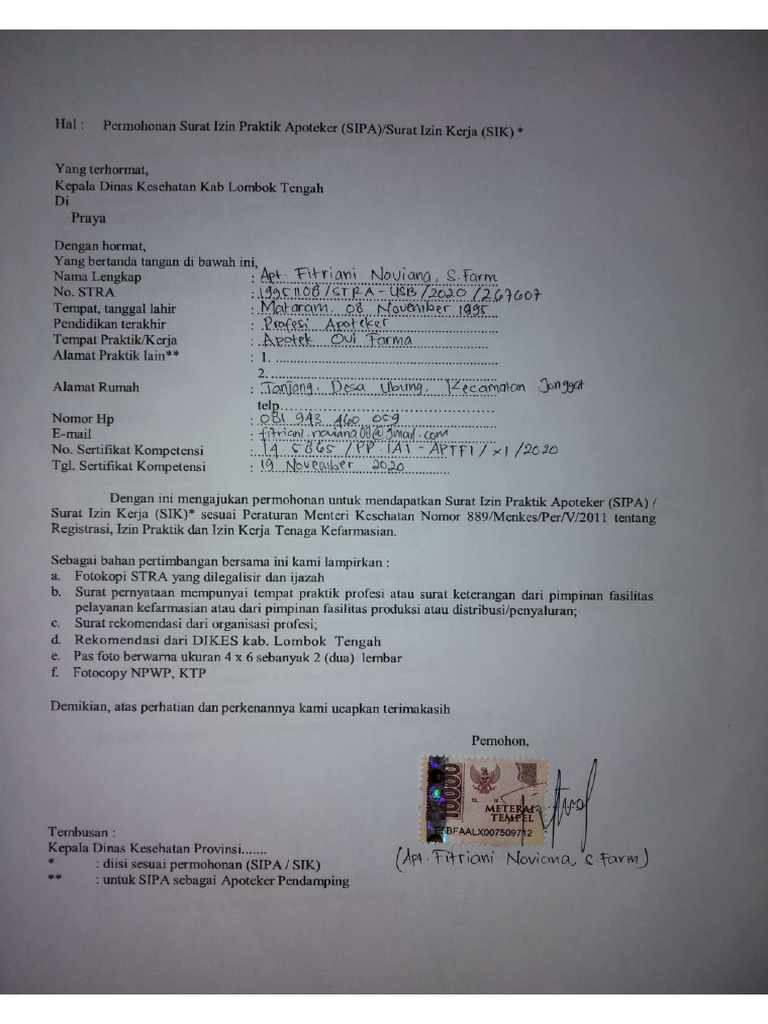 Form Rekom Dikes Baru | PDF