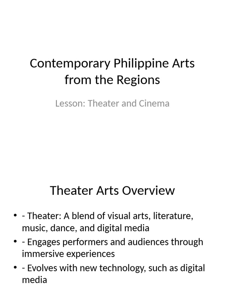 Expanded CPAR Theater and Cinema Presentation | PDF | Art
