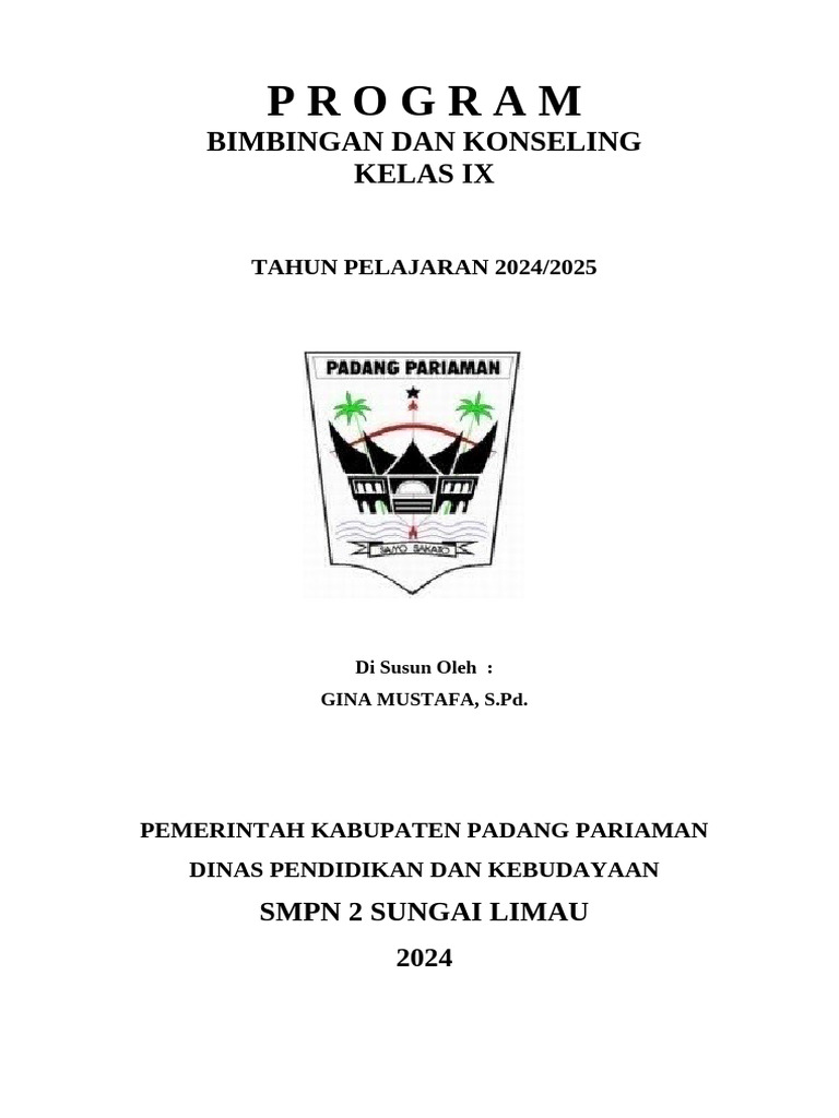 Program BK KLS Ix Tp. 2024-2025 | PDF