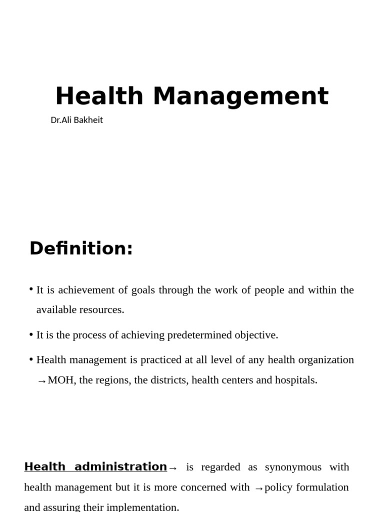 Health Management | PDF | Leadership | Evaluation