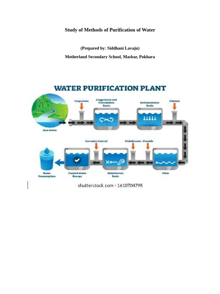 Study of Methods of Purification of Water | PDF | Career & Growth ...
