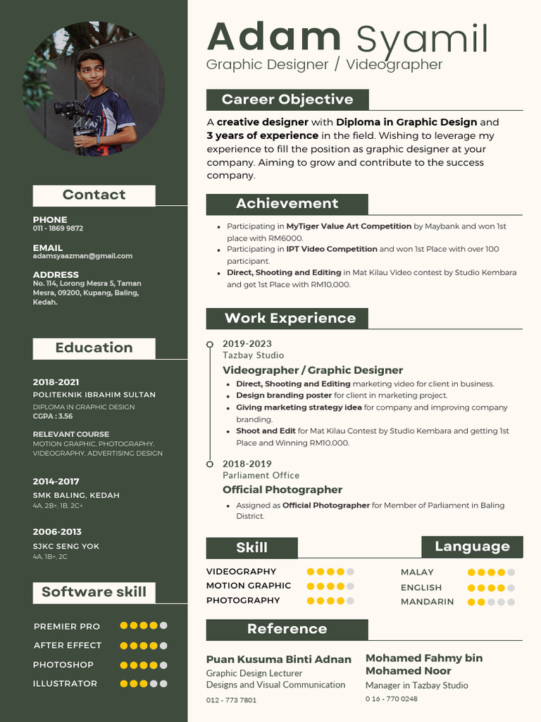 Adam Syamil - Graphic Designer - Portfolio | PDF | The Arts | Communication