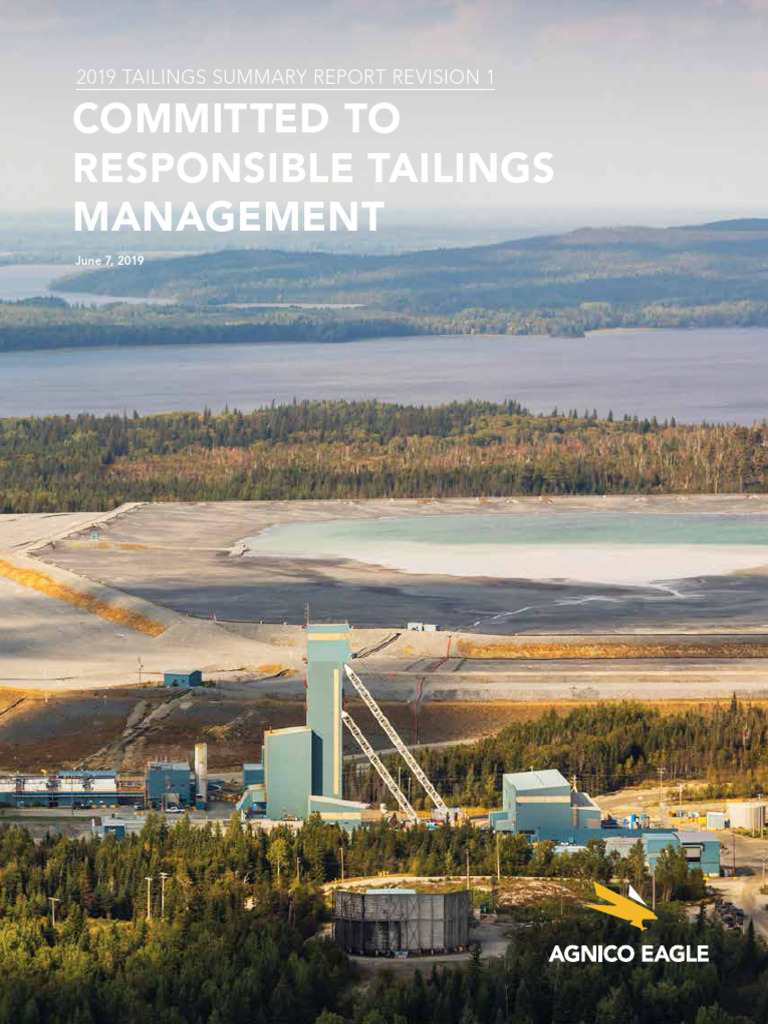 Agnico-Eagle-Summary-Tailings-Management-Report-June-2019 | PDF ... Agnico-Eagle-Summary-Tailings-Management-Report-June-2019 | PDF ...