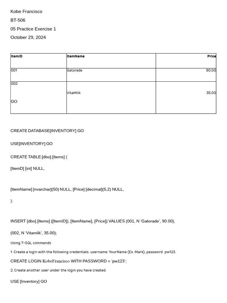 05 Practice 1 KF | PDF
