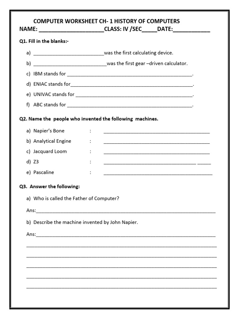 Class 4 Computer Pdf