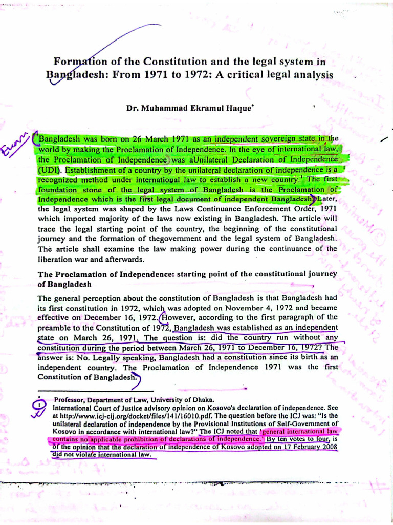 Formation of The Constitution and Legal System | PDF