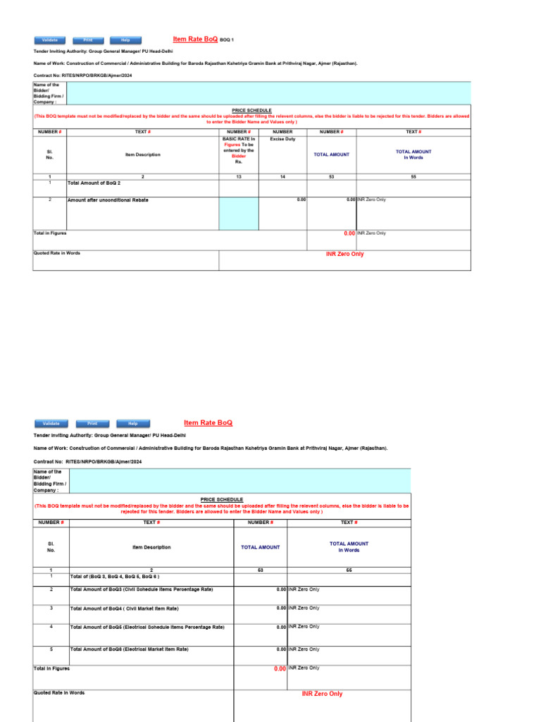 BOQ - PDF 2024 Jun 13 12 45 56 | PDF | Concrete | Door