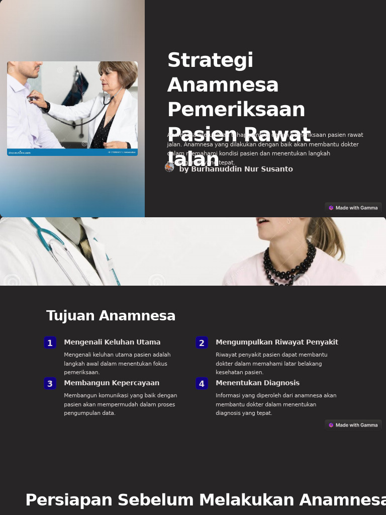 Strategi Anamnesa Pemeriksaan Pasien Rawat Jalan | PDF