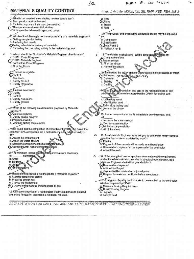 Me Test Question | PDF