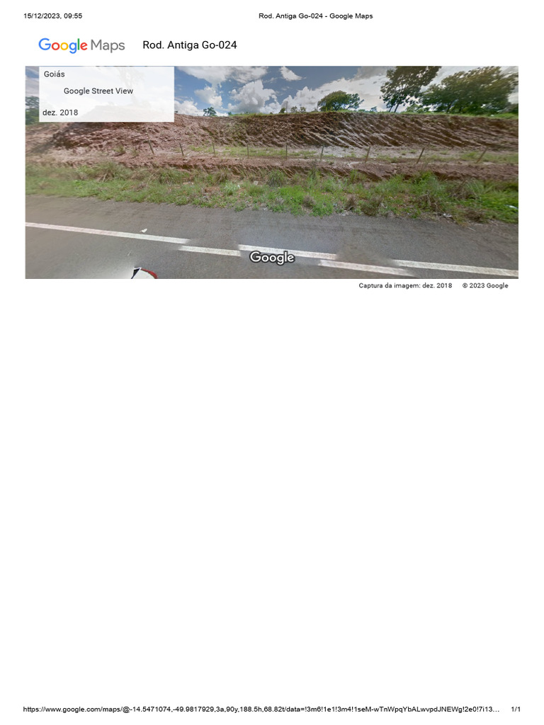 Mapas e Fotos Antigas da Rod. Go-024 | PDF