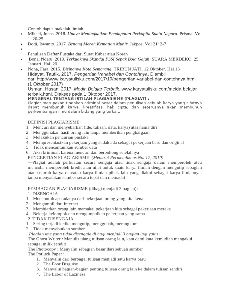 Contoh Dapus Makalah Ilmiah | PDF | Fiksi Umum