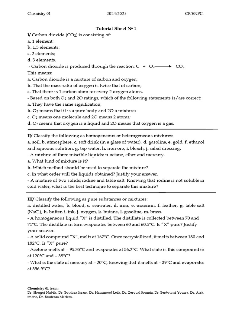 Tutorial Sheet 1 | PDF