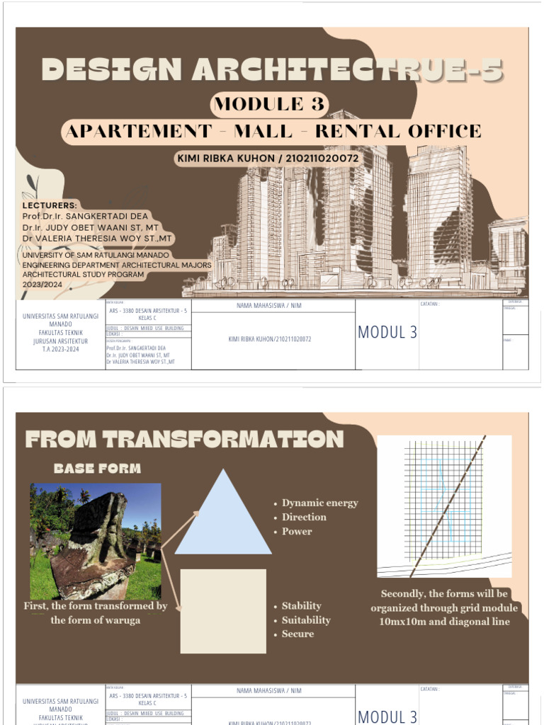 Modul 3 - Kimi Kuhon - Mixed Use Building Da-5 | PDF | Technology & Engineering
