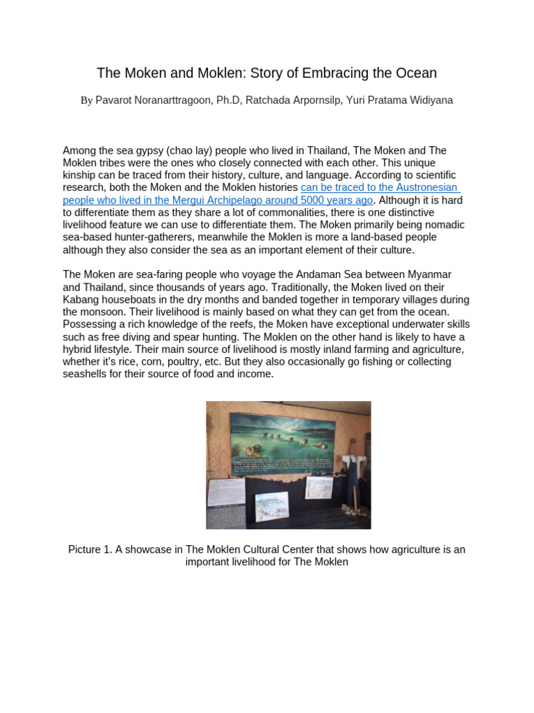 Moken and Moklen: Ocean-Centric Cultures | PDF | Natural Environment ...