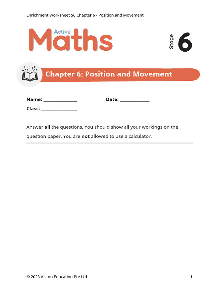 Active Maths 6 C6 Enrichment Worksheet Bd1590eebe549ab | PDF | Rectangle | Triangle