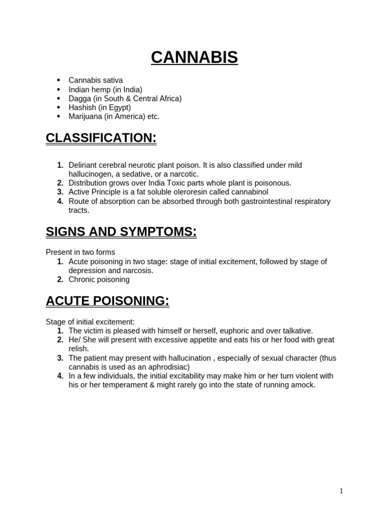 Cannabis & Cocaine Poisoning | PDF | Cannabis (Drug) | Cocaine