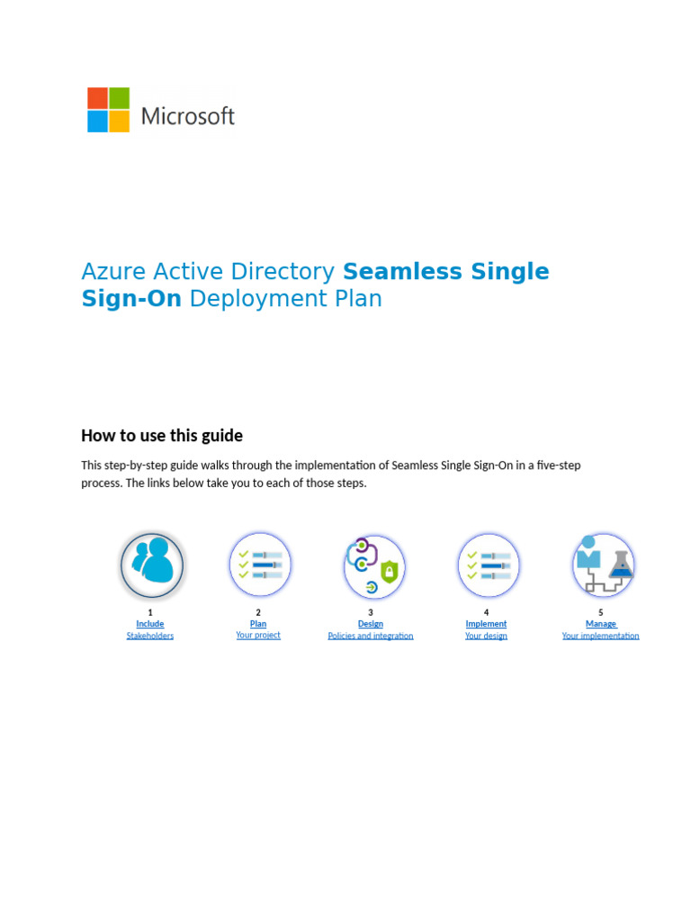 Seamless Single Sign-On Deployment Guide | PDF | Active Directory ...