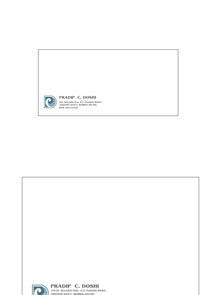 Doshi & Associates Envelopes Big & Small | PDF