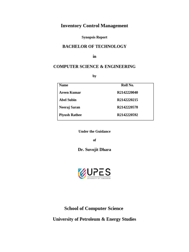 Sysnopsis Report Group8 | PDF | Databases | Database Index