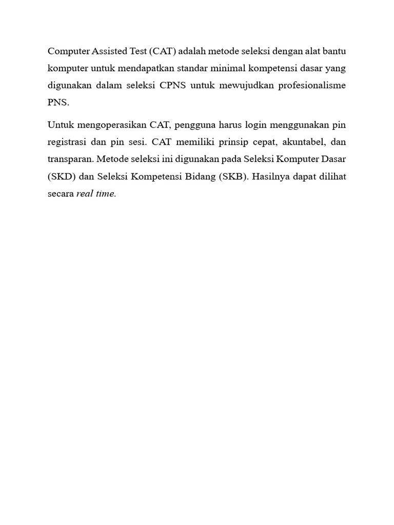 Computer Assisted Test | PDF | Karier & Perkembangan