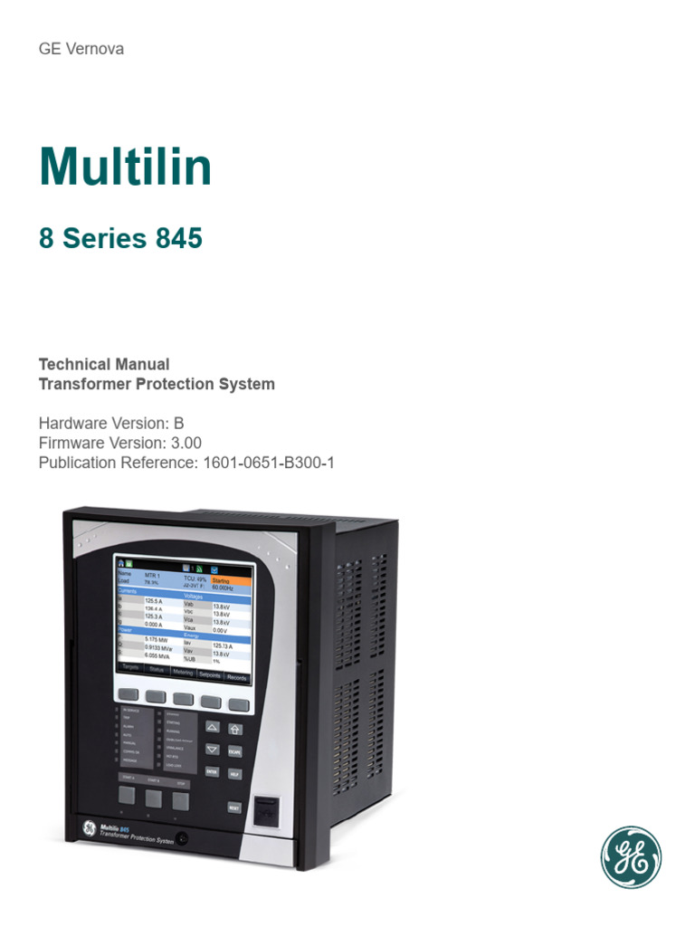 Multilin: 8 Series 845 | PDF | Sampling (Signal Processing) | Relay