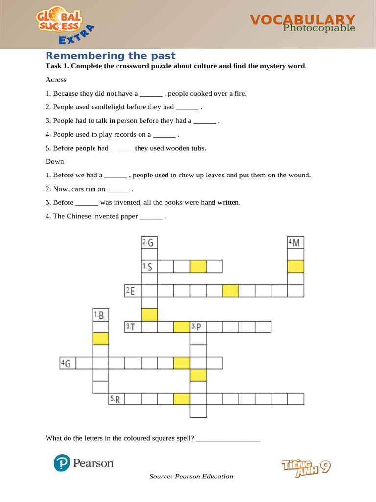 GS9 Unit 4 Extra - Vocabulary | PDF