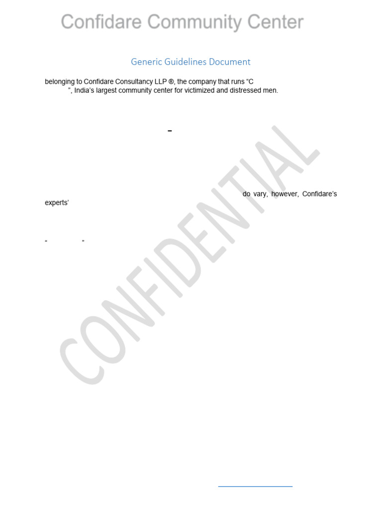 Generic Guidelines Document | PDF | Divorce | Marriage