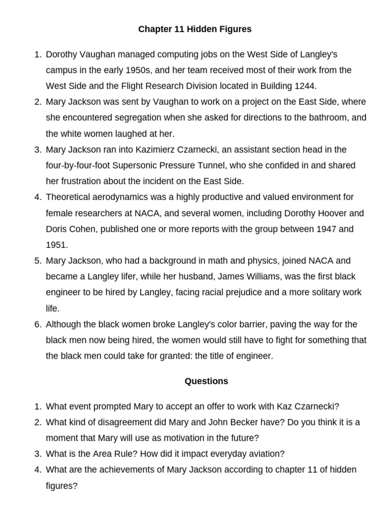 Chapter 11 Hidden Figures | PDF | Hidden Figures