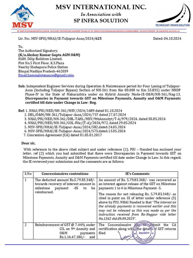 SP Infra Solution: in Association With | PDF | Road Infrastructure | Road