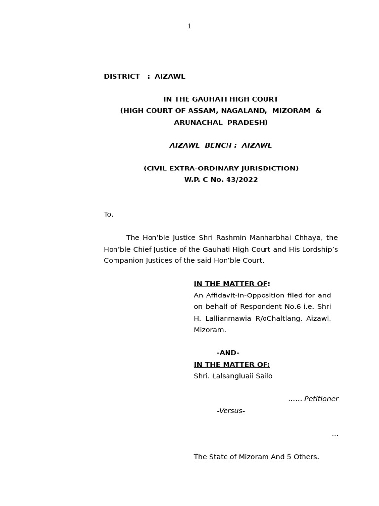 Affidavit in Opposition | PDF | Affidavit | Legal Procedure