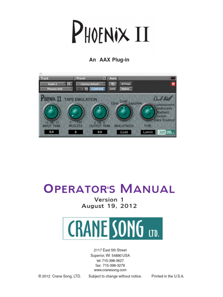 Crane Song Phoenix ll | PDF | Legal Liability | Damages