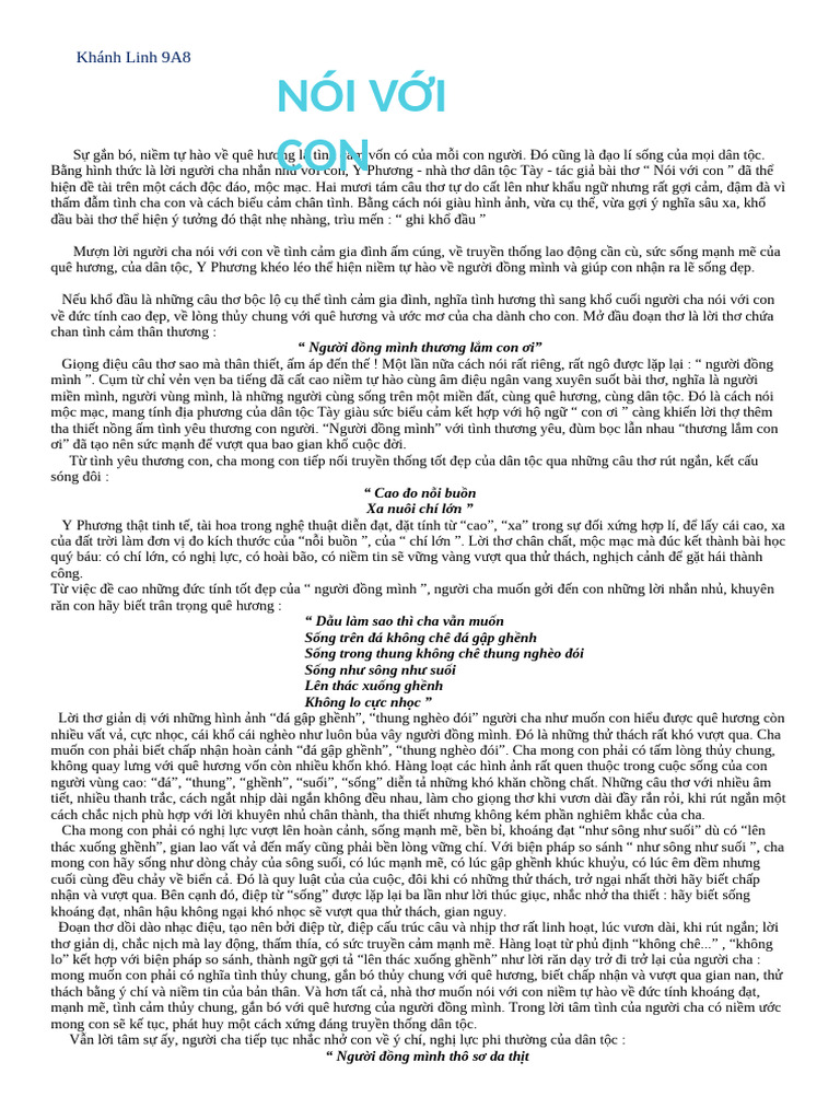 Nói V I Con | PDF