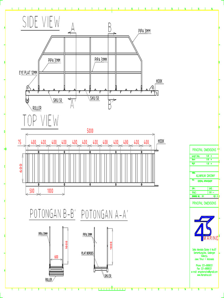 Aluminium Gangway 5 MTR X 0,6 MTR | PDF