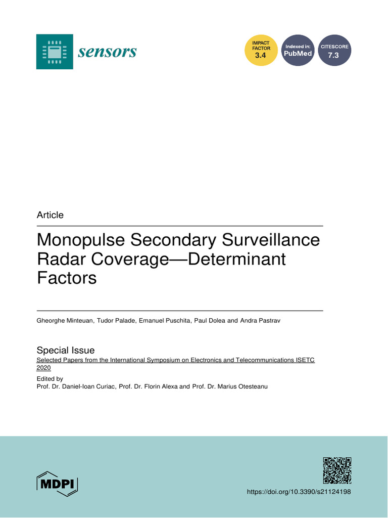 Sensors SSR | PDF | Antenna (Radio) | Radar