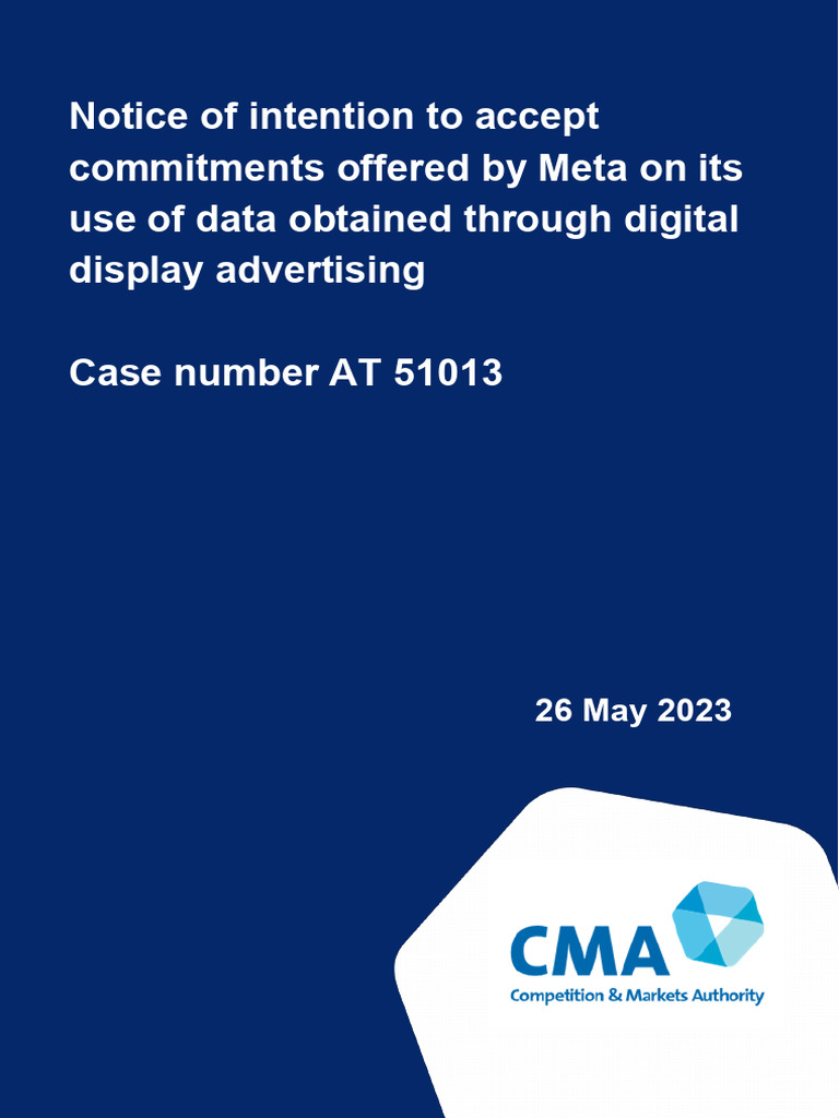CMA Meta's Investigation | PDF | Facebook | Social Media