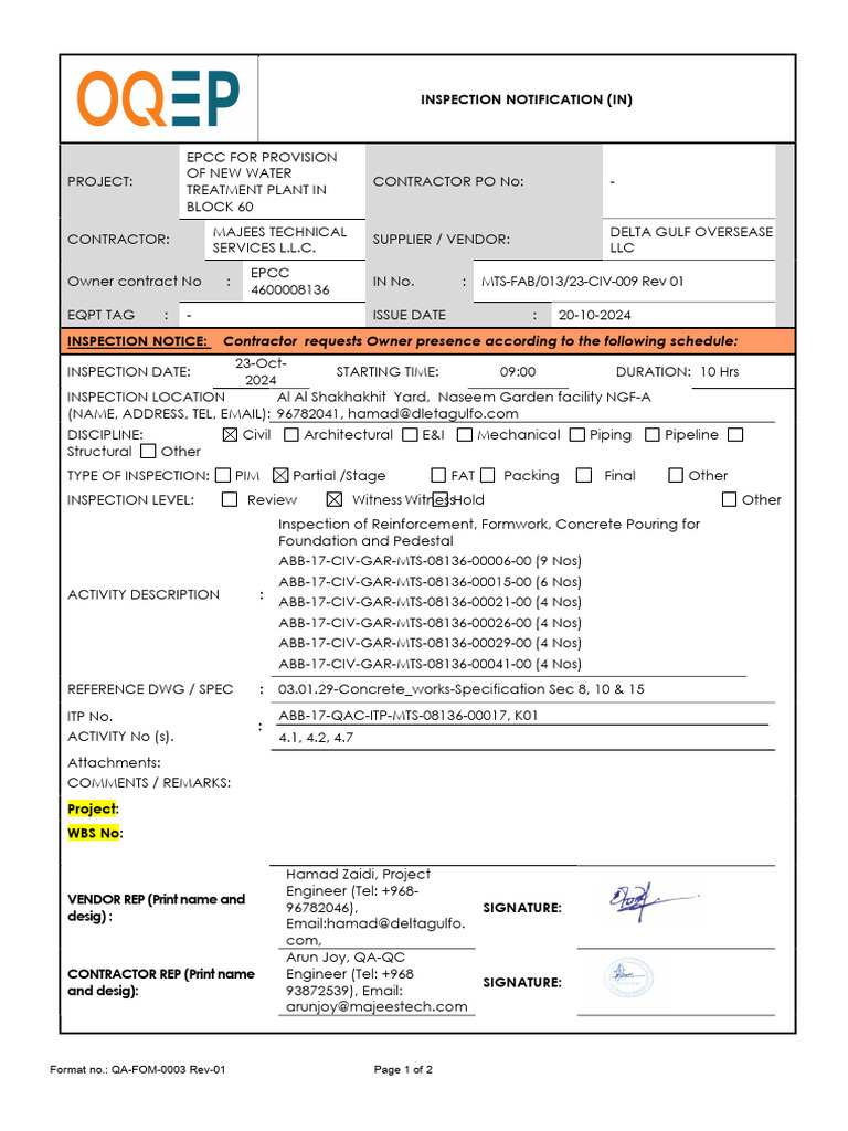 Rfi-009 R01 | PDF | Business | Technology & Engineering