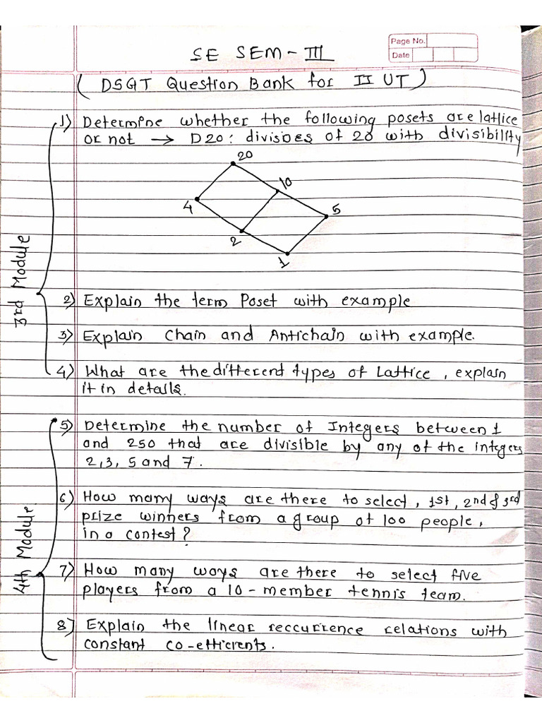 DSGT Question Bank | PDF
