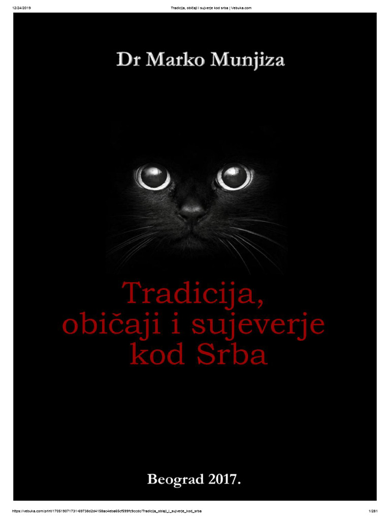 Tradicija, Običaji I Sujverje Kod Srba | PDF