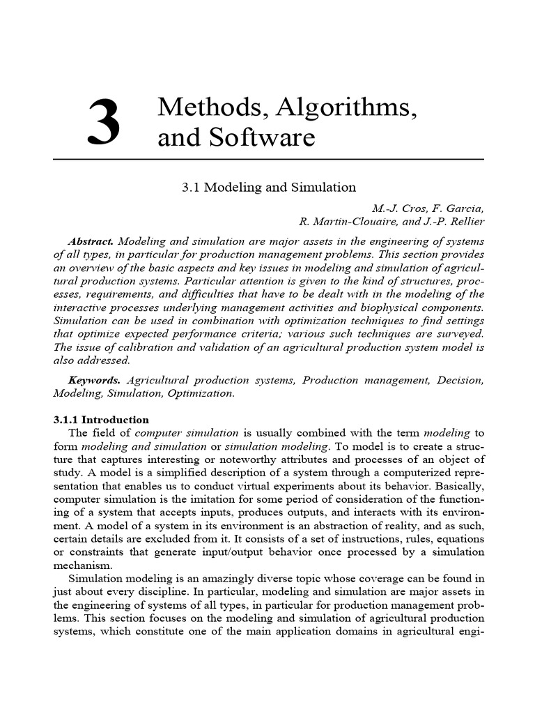 Methods, Algorithms, and Software | PDF | Mathematical Optimization | Simulation