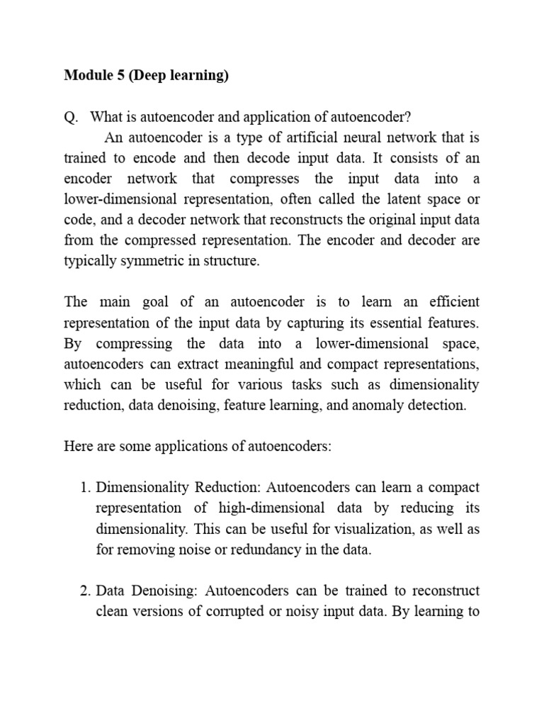 Module 5 - S8 CSE NOTES - KTU DEEP LEARNING NOTES - CST414 | PDF | Deep ...