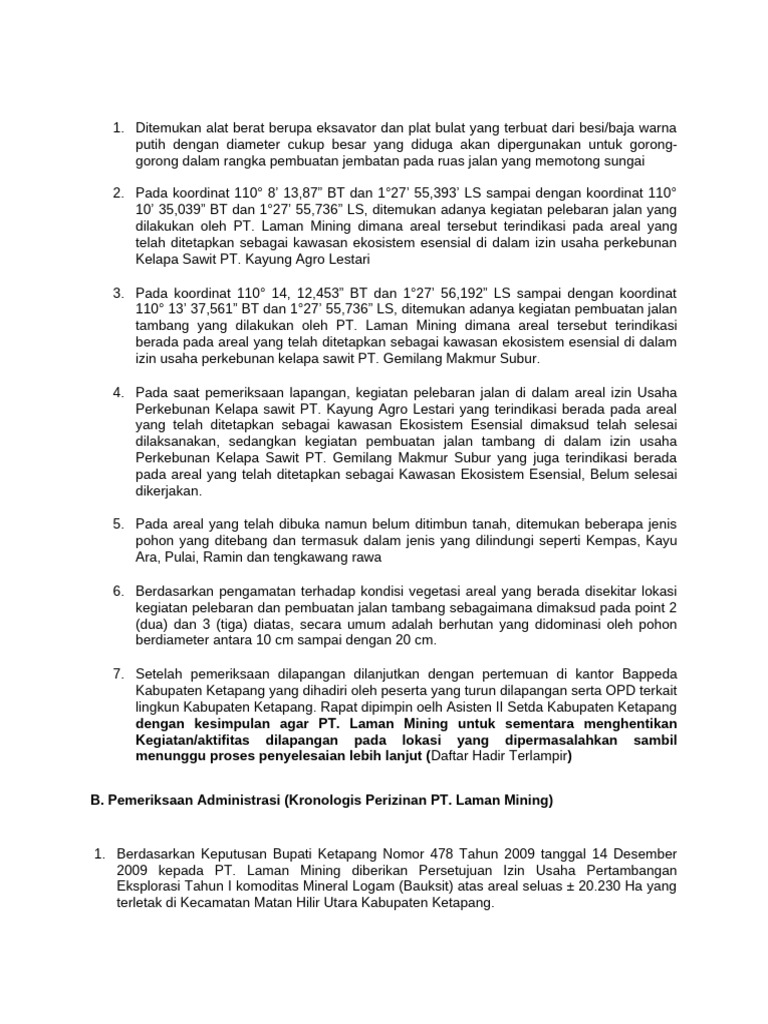 Draft Contoh Laporan Laman Mining | PDF | Sains & Matematika
