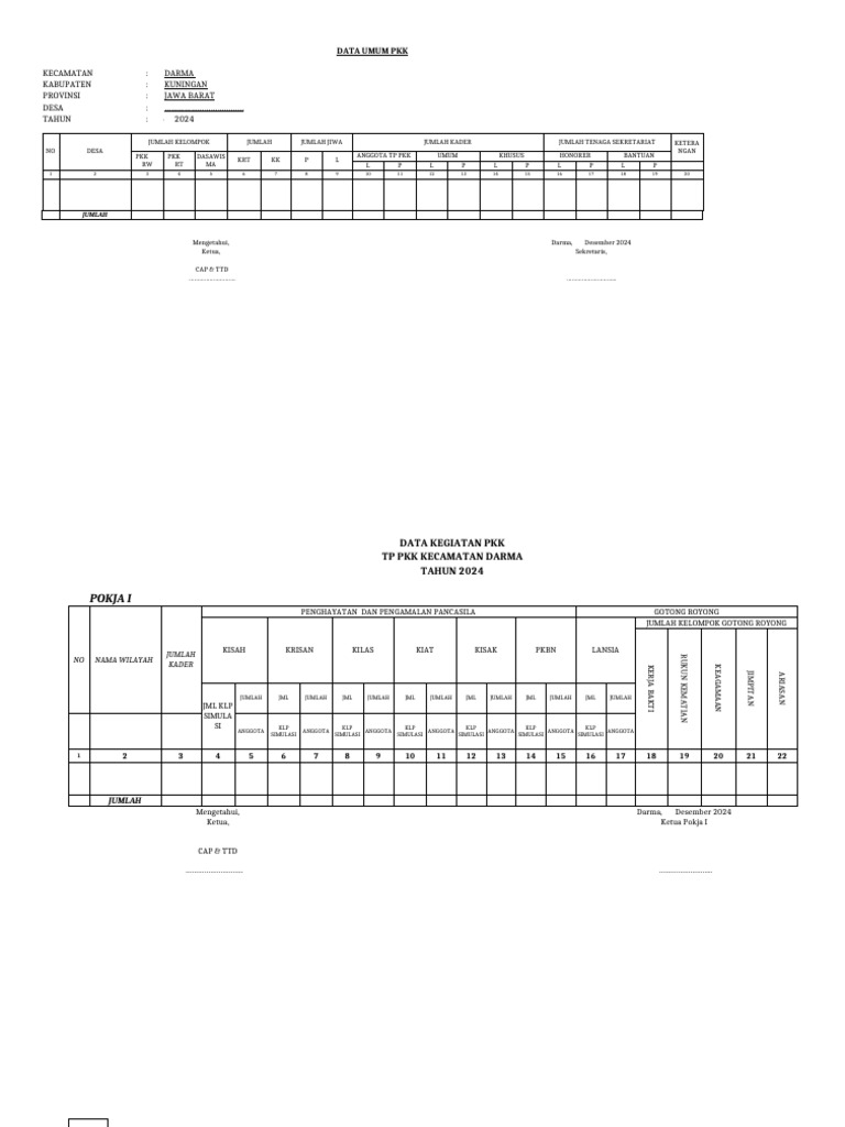 Blangko Kosong Data 2024 | PDF