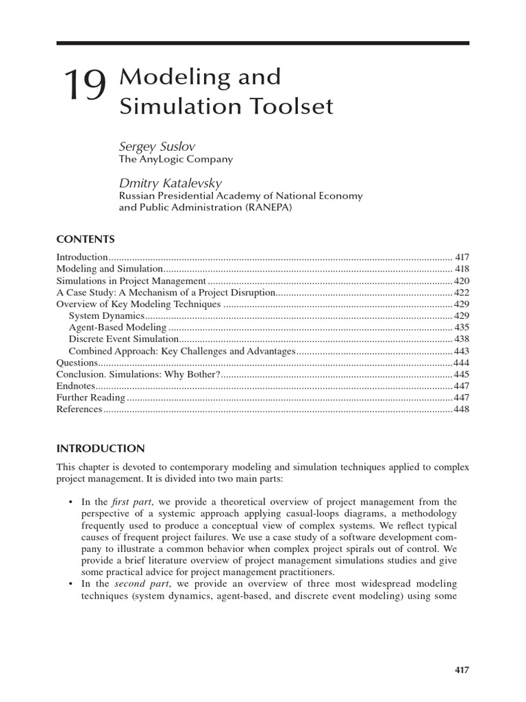 Modelling and Simulation in Complex Project Management Chapter19 | PDF | Function (Mathematics ...