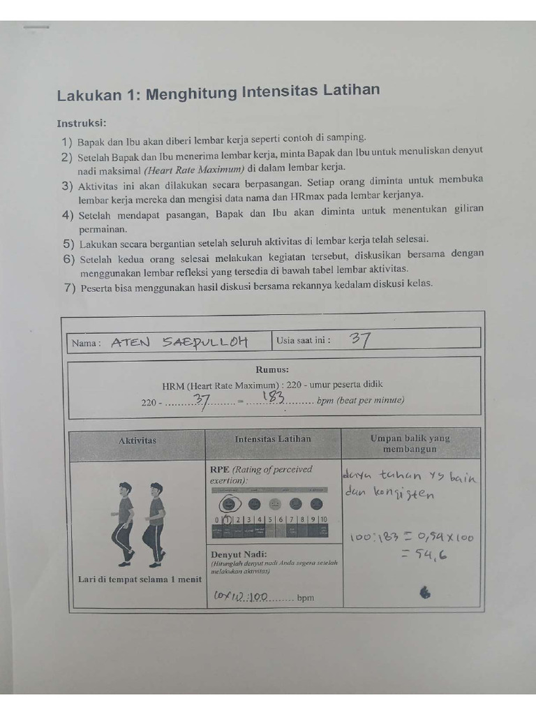 2.4 Menghitung inten & Membuat Program Latihan | PDF