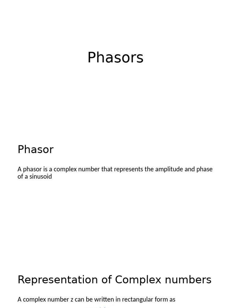 Phasors | PDF | Classics