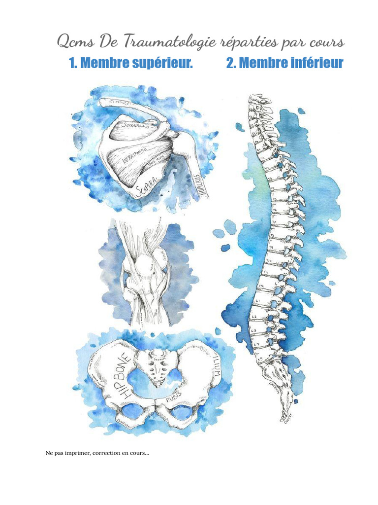 Qcms de Traumatologie | PDF | Orthopédie | Système squelettique
