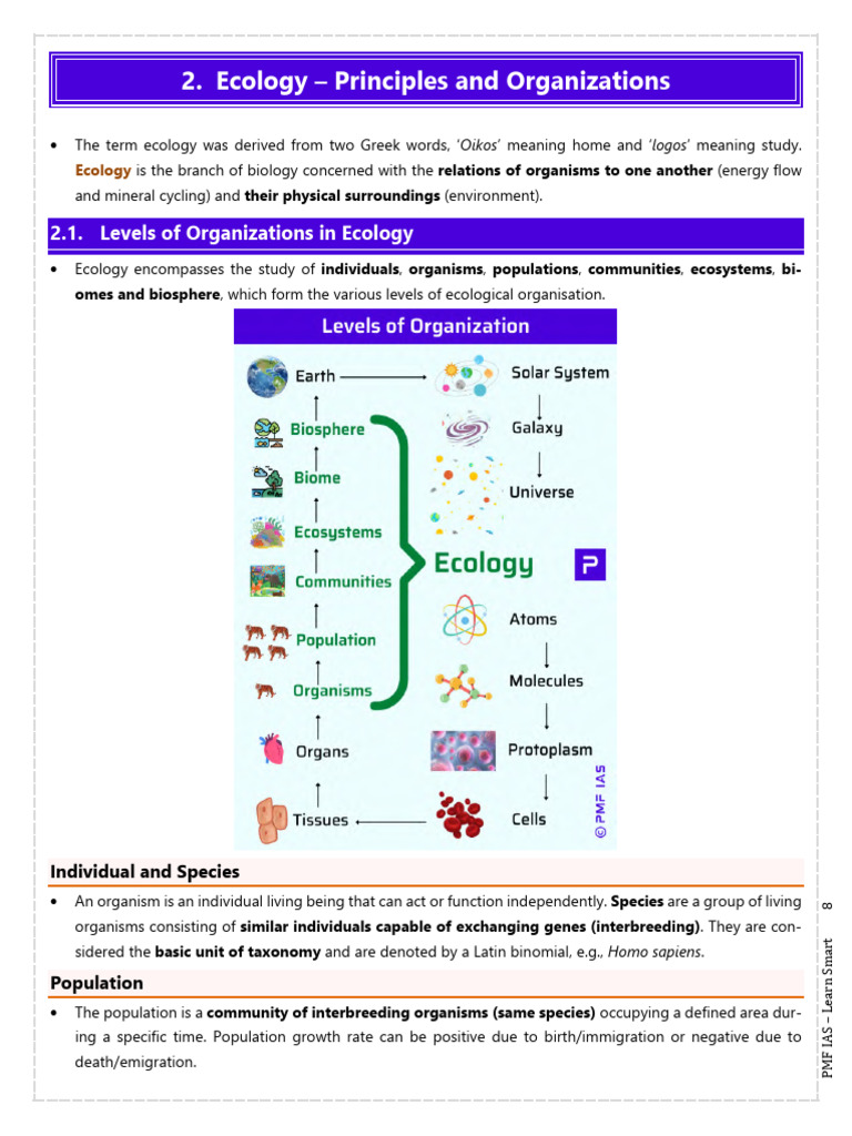 Ecology - Principles and Organizations | PDF | Natural Selection ...
