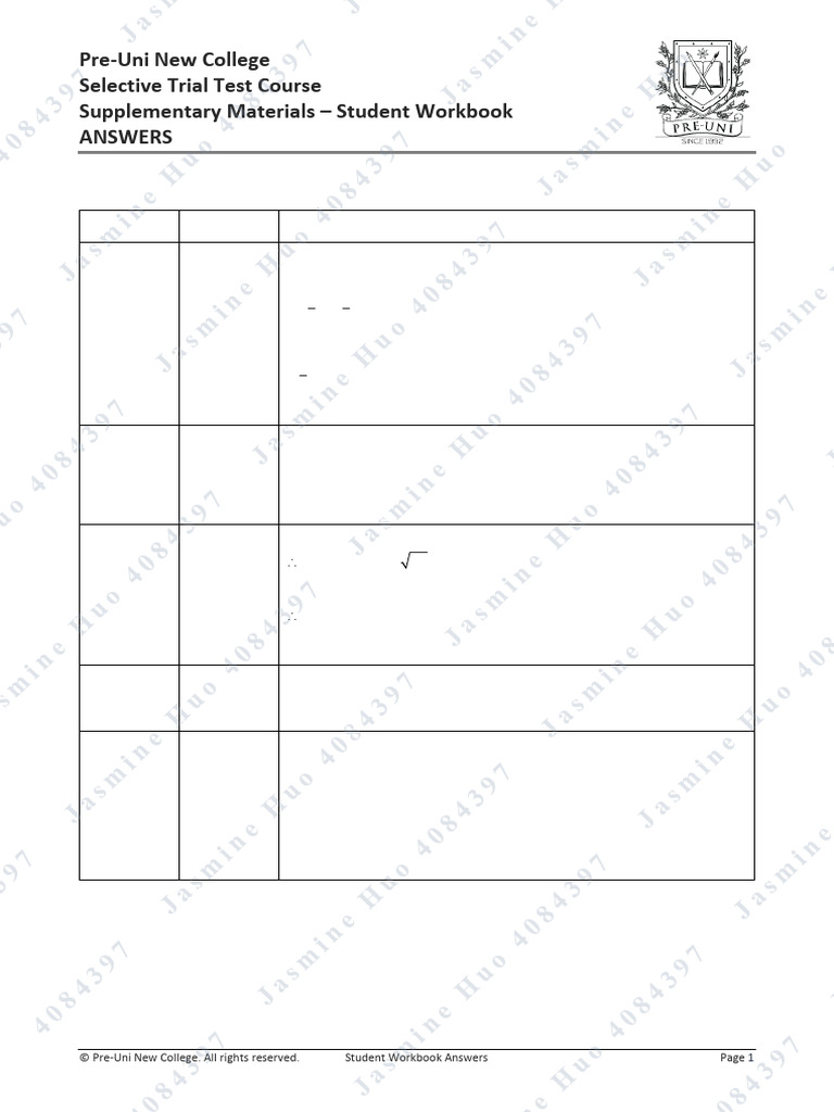 STTC Selective Trial Test Answers 2023 | PDF | Mathematics