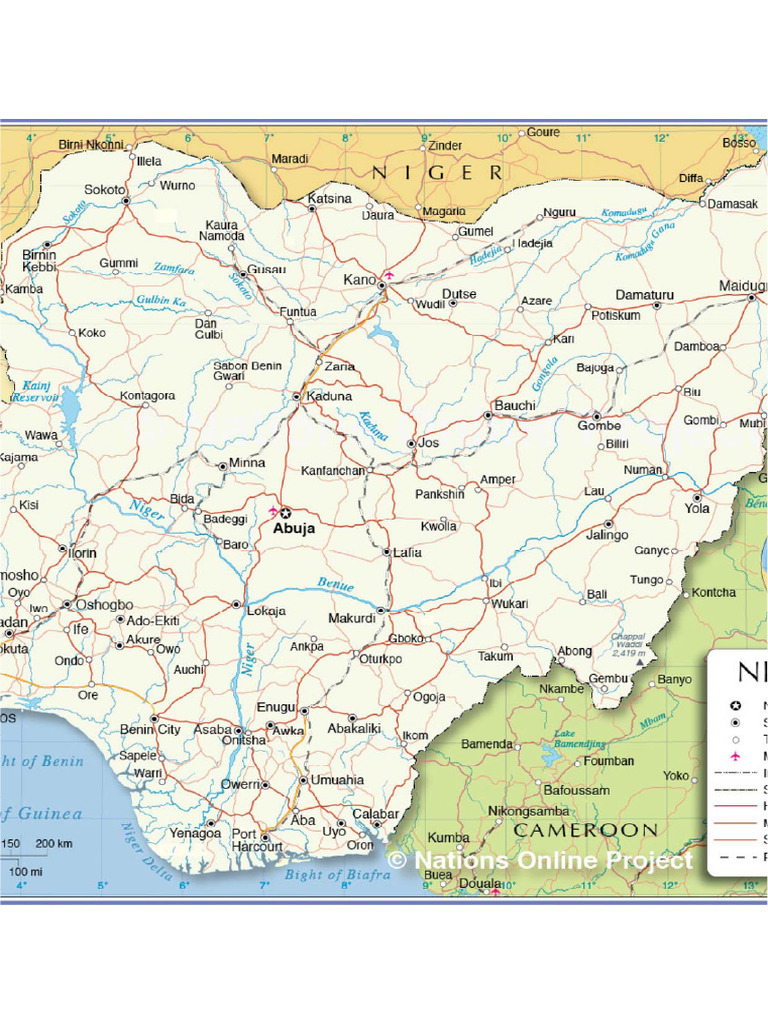 Nigeria Political Map Pdf